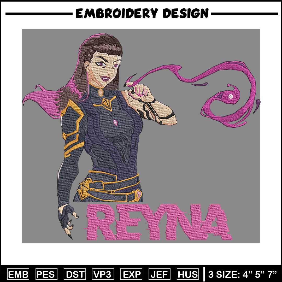 Reyna poster Embroidery Design, Valorant Embroidery, Embroid - Inspire ...