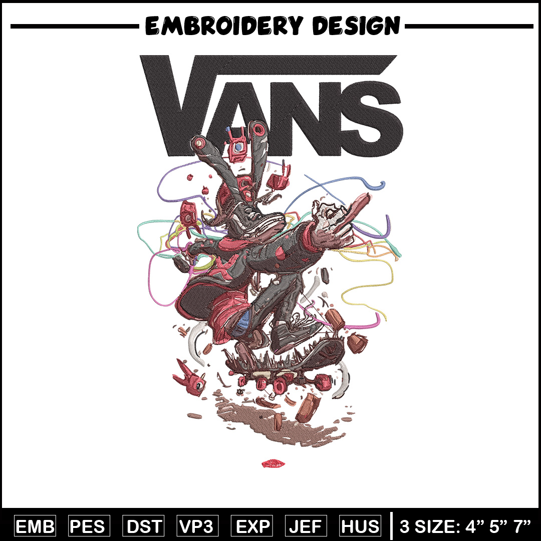 Vans logo Embroidery Design, Vans Embroidery, Embroidery Fil | Inspire ...