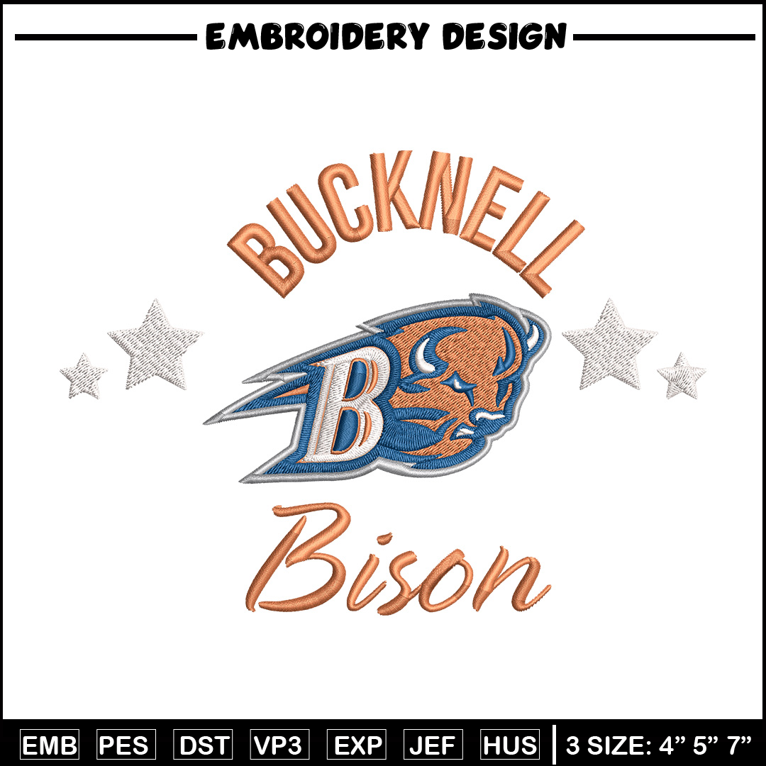 Bucknell Bison logo embroidery design,NCAA embroidery,Sport | Inspire ...