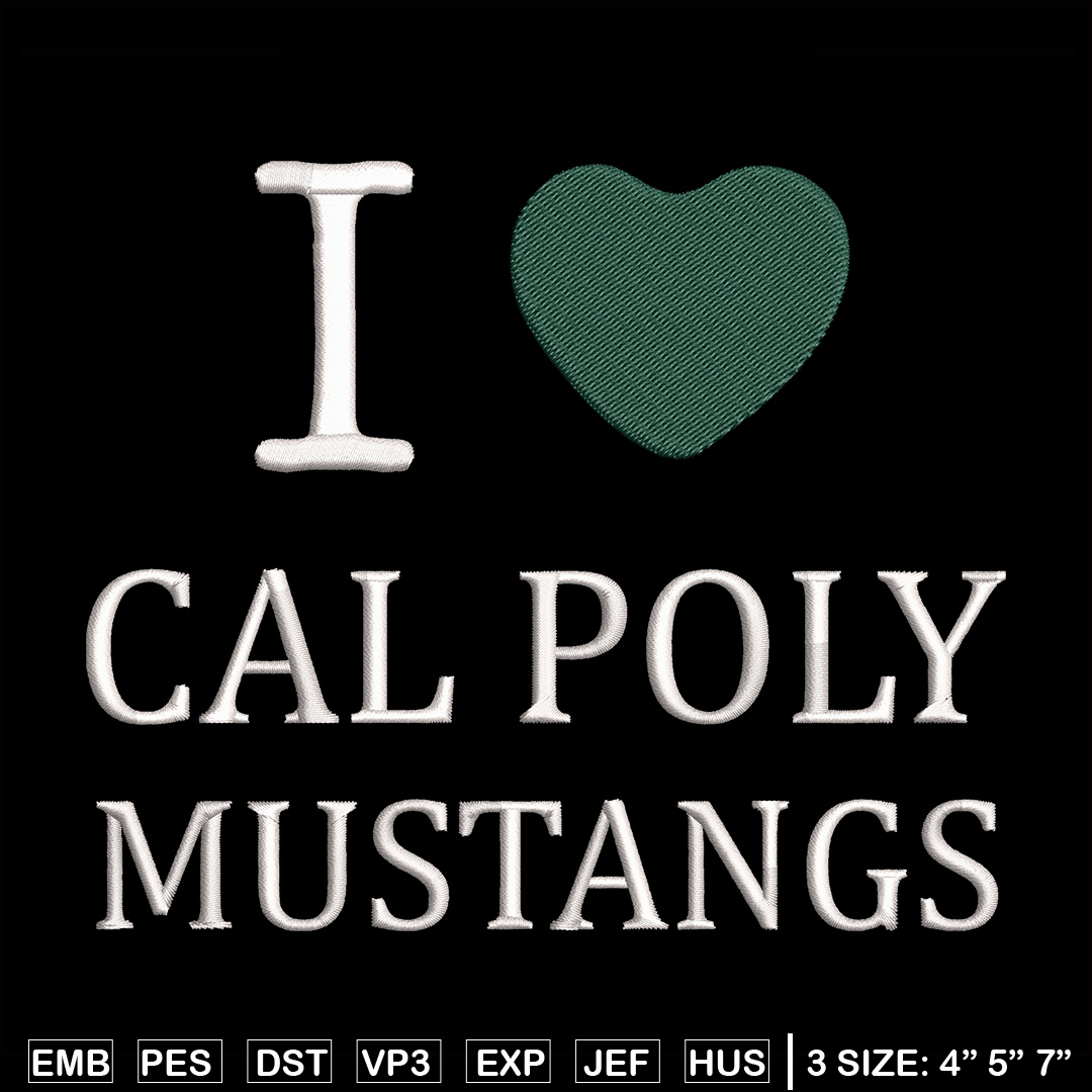 Cal Poly Mustangs Logo embroidery design, NCAA embroidery, S | Inspire ...