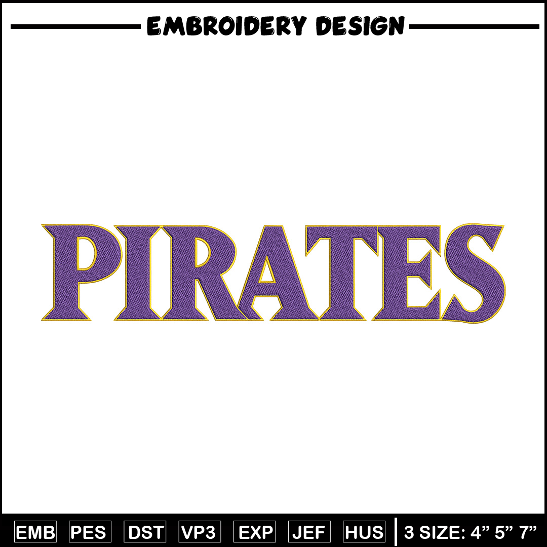 Carolina Pirates logo embroidery design, NCAA embroidery, Em | Inspire ...