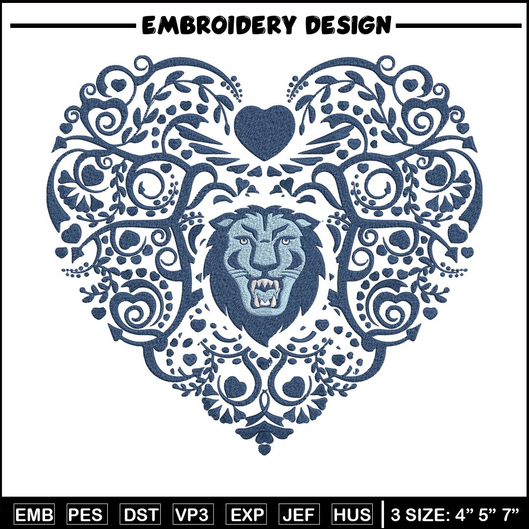 Columbia Lions logo embroidery design, NCAA embroidery, Spor | Inspire ...