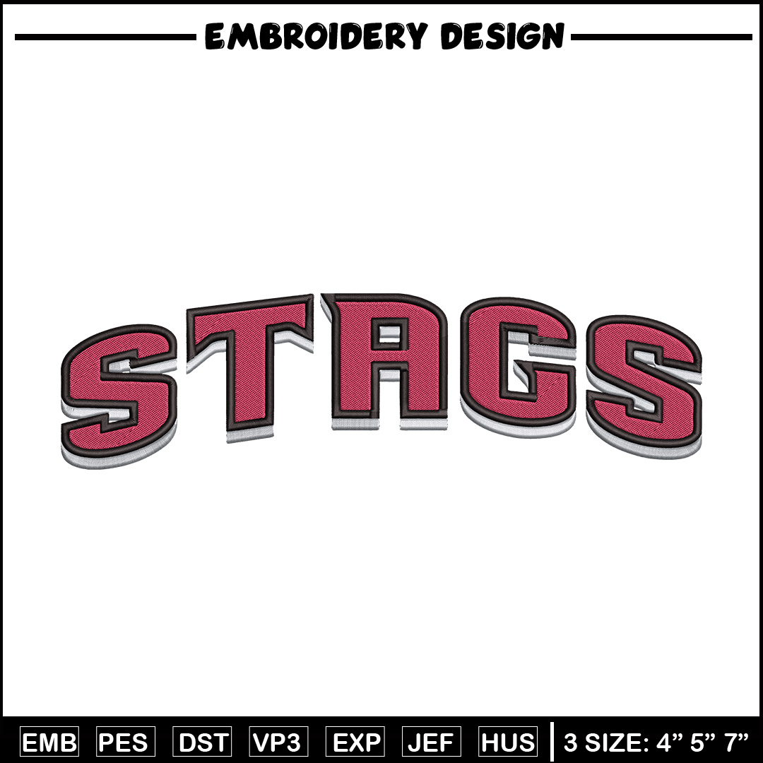Fairfield Stags logo embroidery design, NCAA embroidery,Spor | Inspire ...