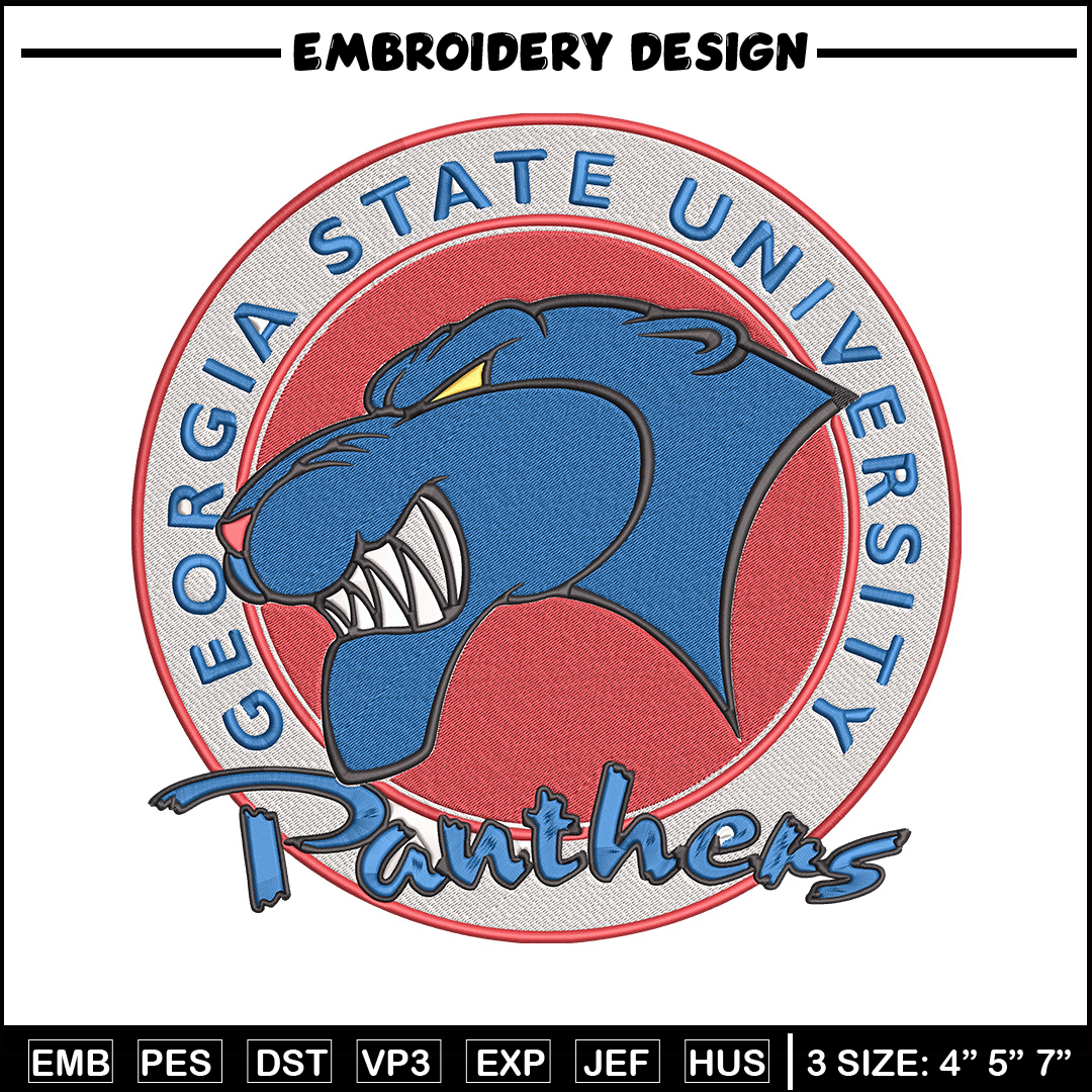 Georgia State logo embroidery design, Sport embroidery, logo | Inspire ...