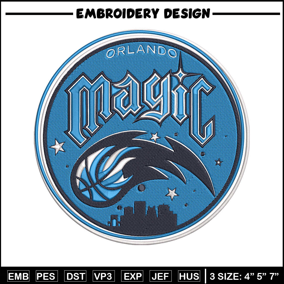 Orlando Magic logo embroidery design, NBA embroidery, Sport | Inspire ...