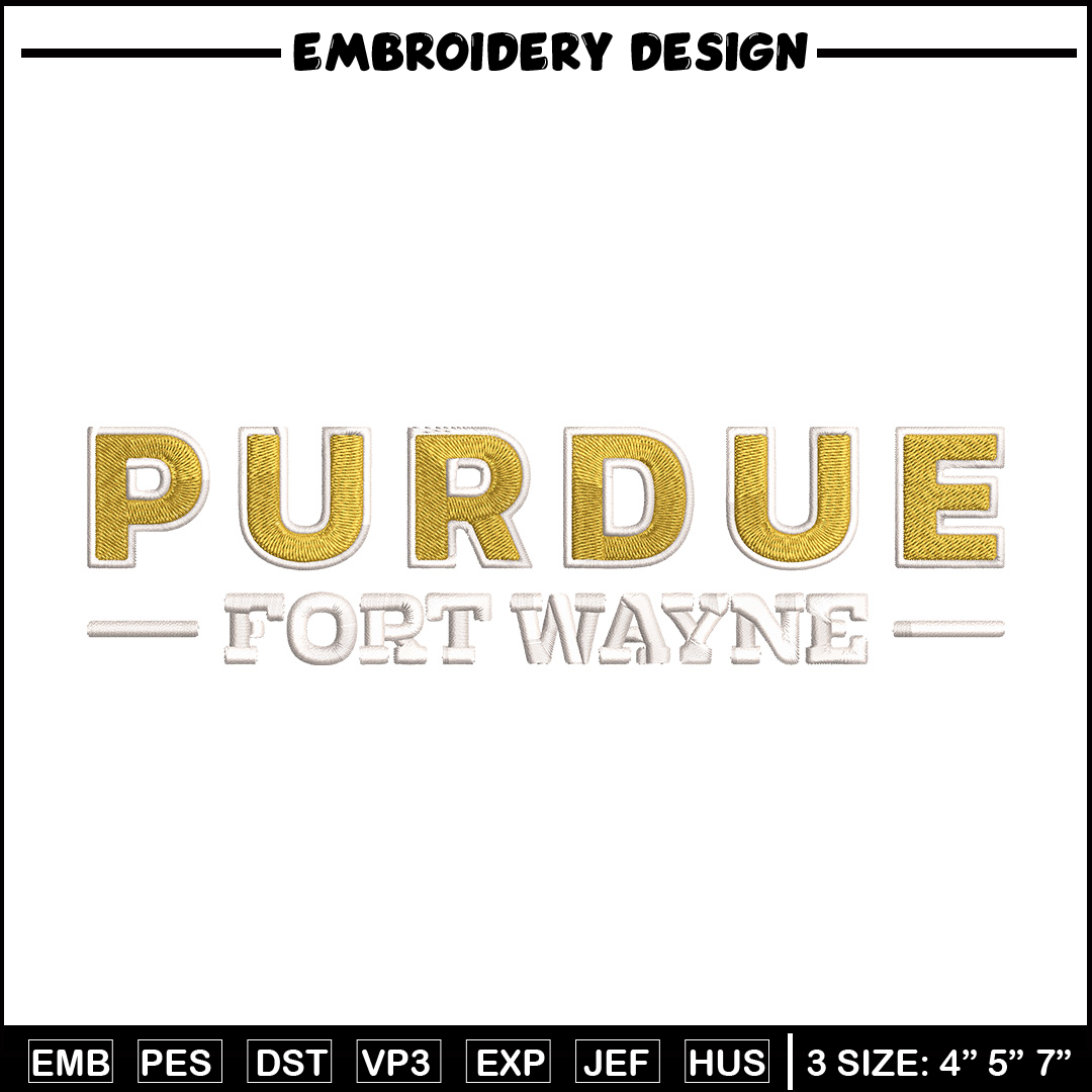 Purdue University logo embroidery design, NCAA embroidery, E | Inspire ...
