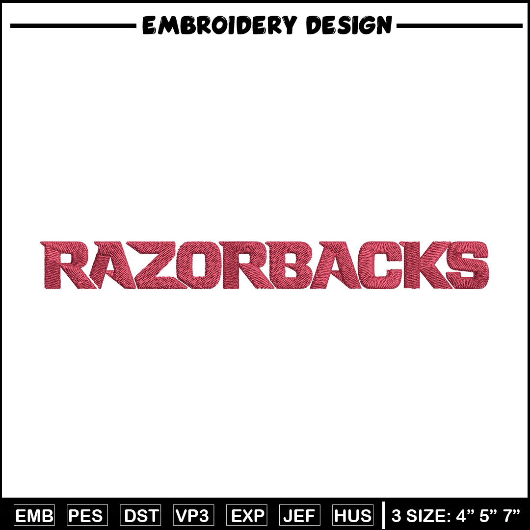 Razorbacks Logo embroidery design, Logo embroidery, Sport em | Inspire ...