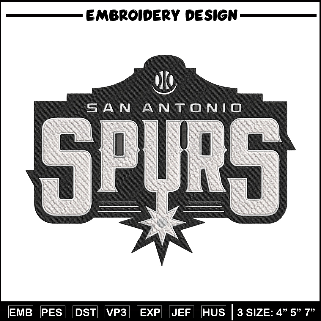 San Antonio Spurs logo embroidery design, Sport embroidery, | Inspire ...