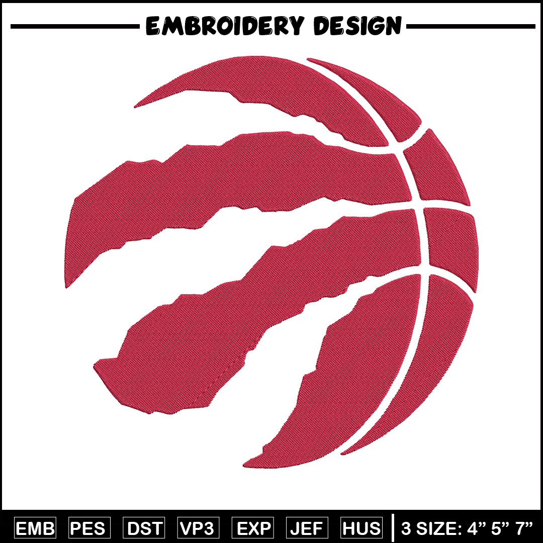 Toronto Raptors logo embroidery design, NBA embroidery, Spor | Inspire ...