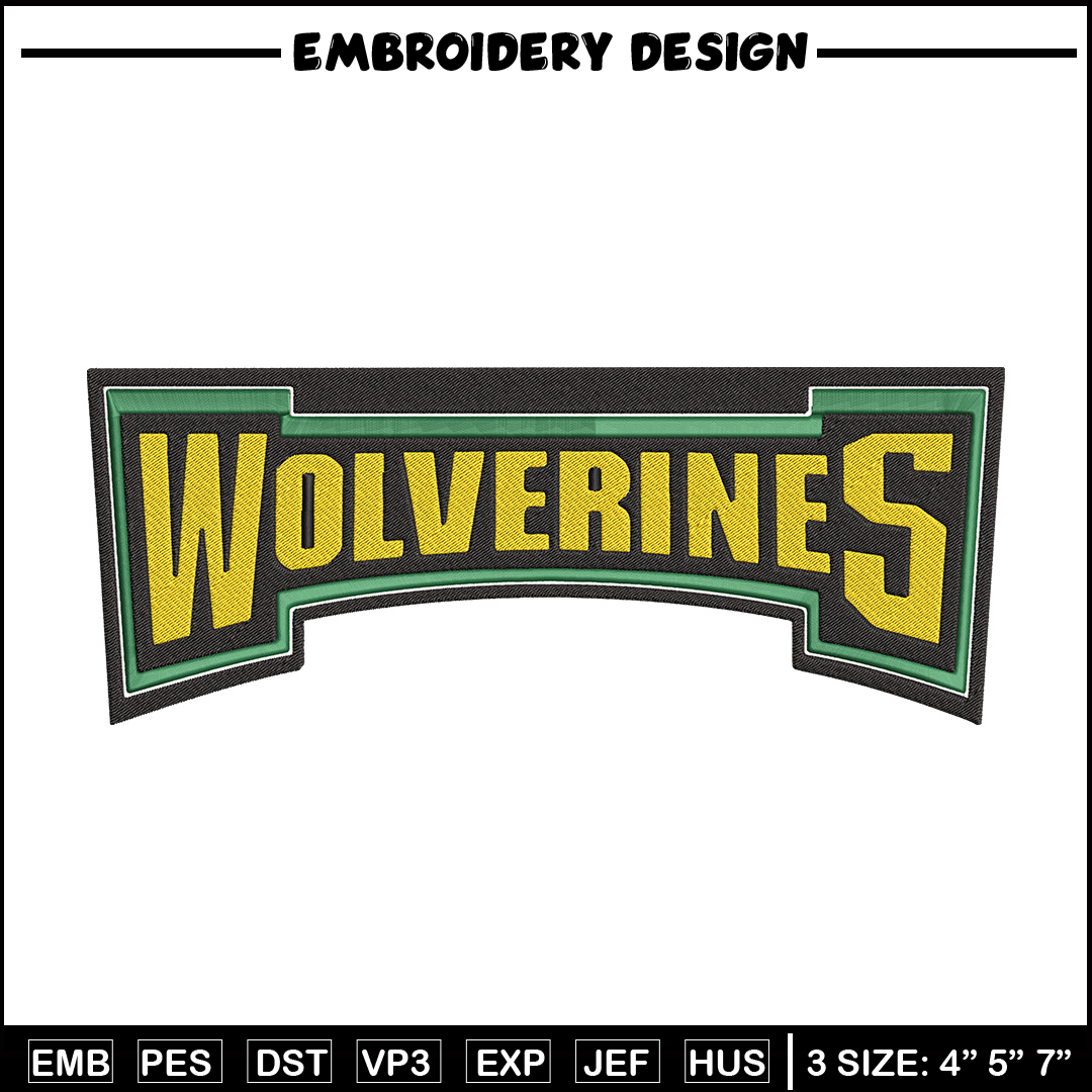 Utah Valley Wolverines logo embroidery design, NCAA embroide | Inspire ...