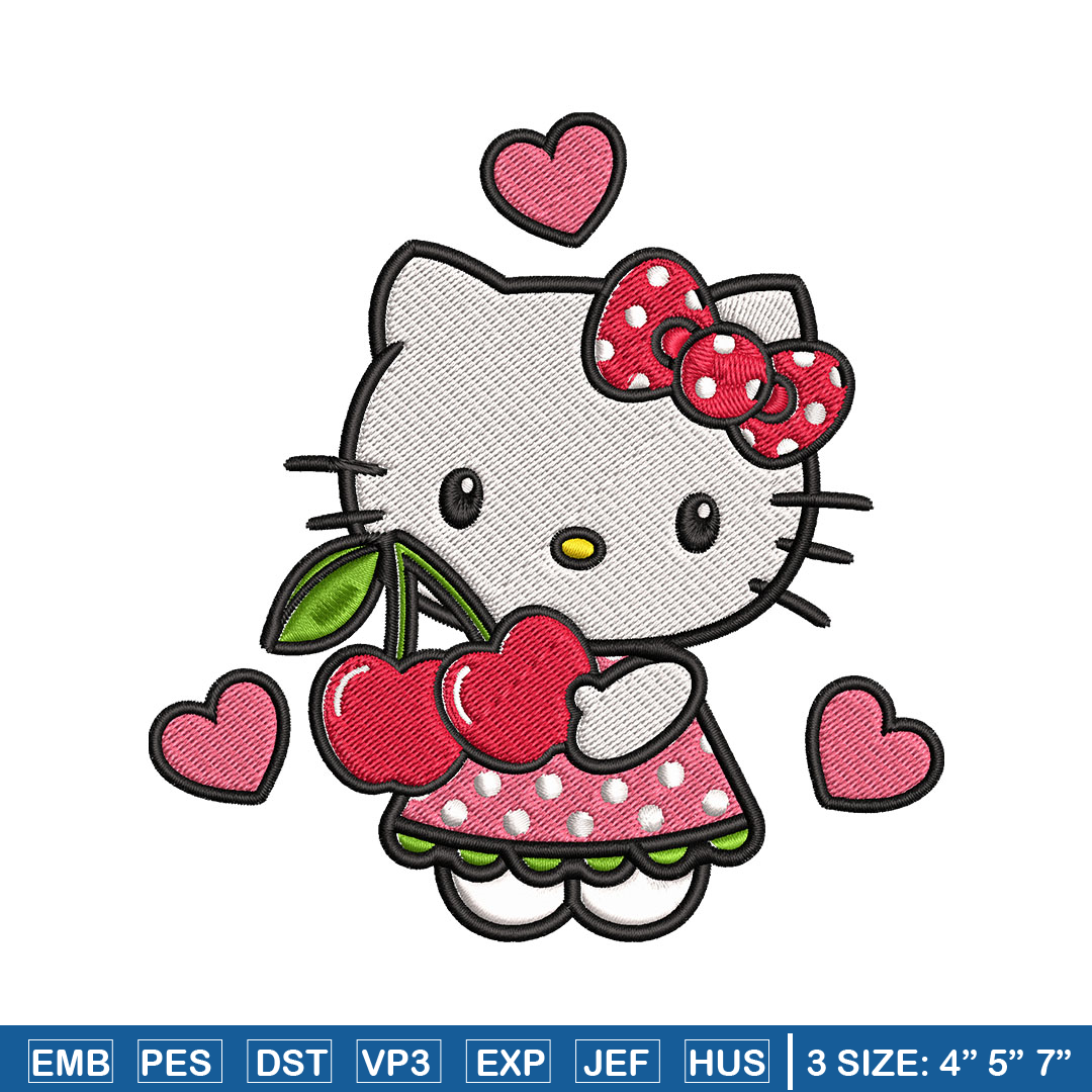 Hello kitty Embroidery Design, Haello kitty cartoon Embroide | Inspire ...