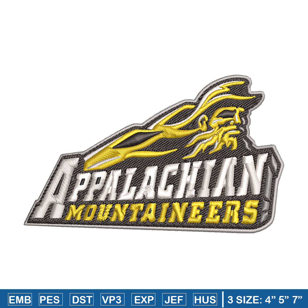 Appalachian State logo embroidery design, NCAA embroidery, S | Inspire ...