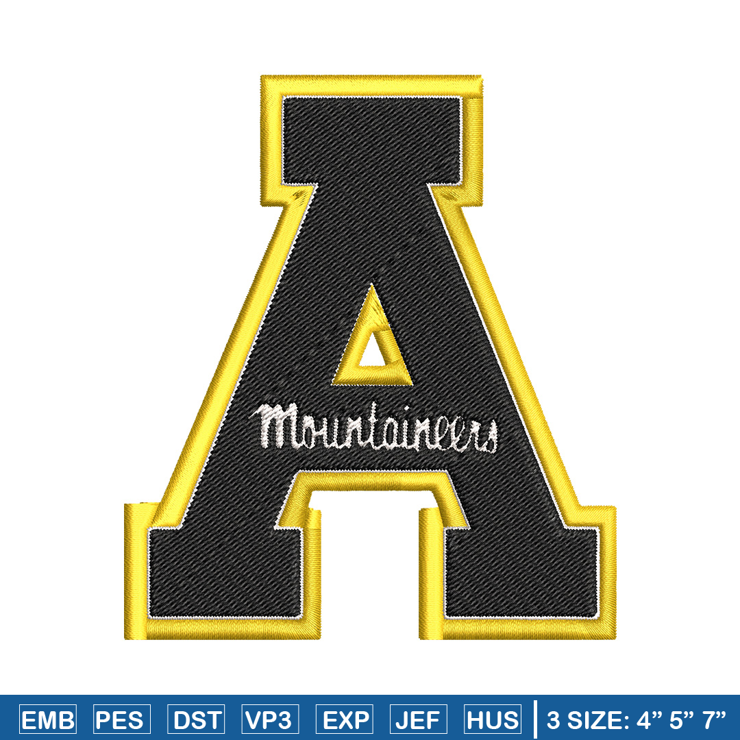 Appalachian State logo embroidery design, NCAA embroidery,Sp | Inspire ...