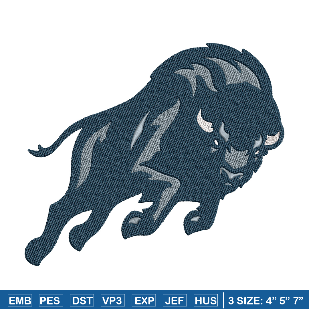 Bison Mascot embroidery design, College embroidery, Sport em | Inspire ...