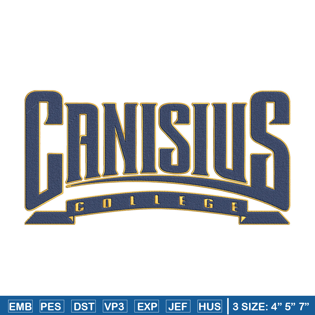 Canisius College logo embroidery design, NCAA embroidery, Em | Inspire ...