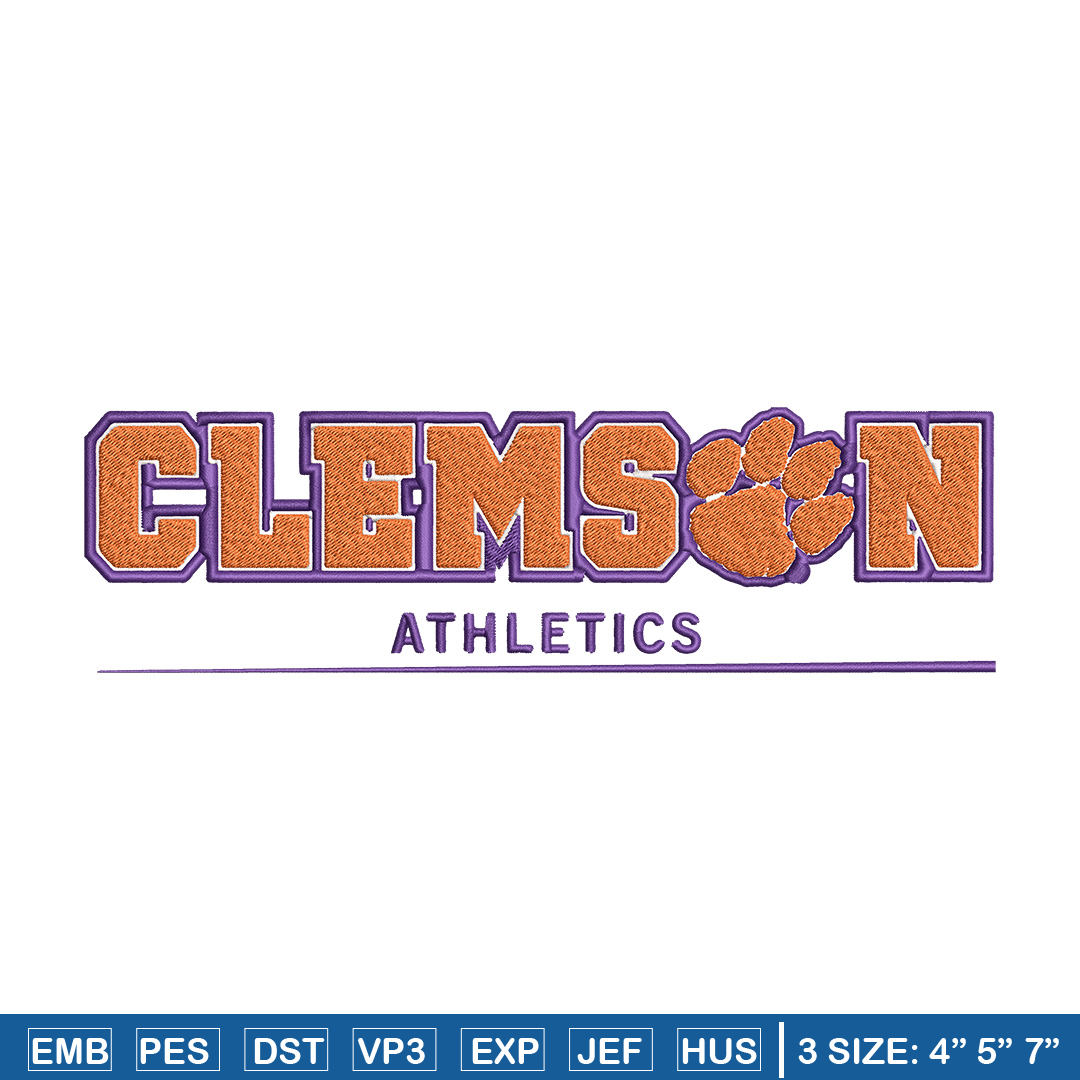 Clemson University logo embroidery design, NCAA embroidery, | Inspire ...