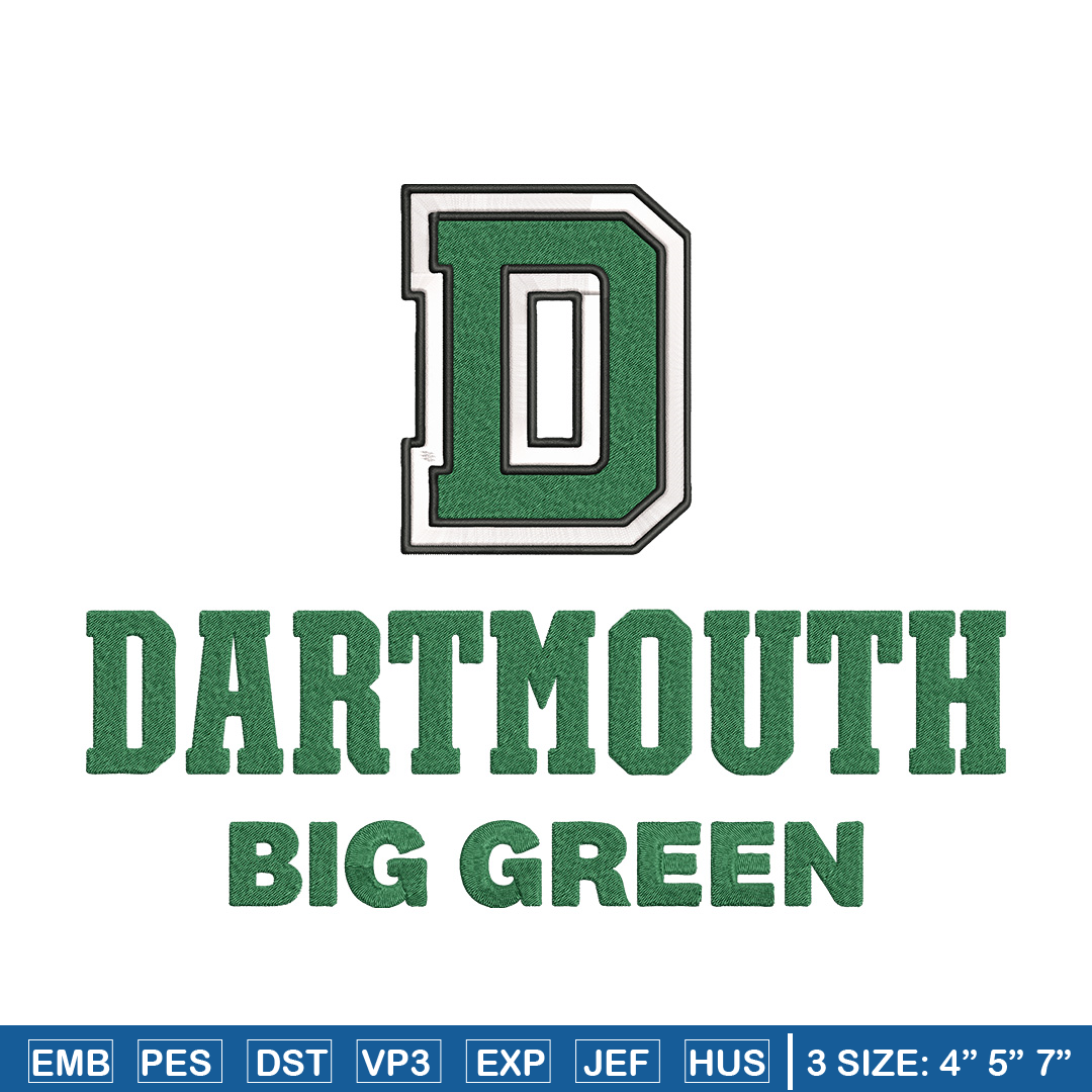 Dartmouth Big Green logo embroidery design, NCAA embroidery, - Inspire ...