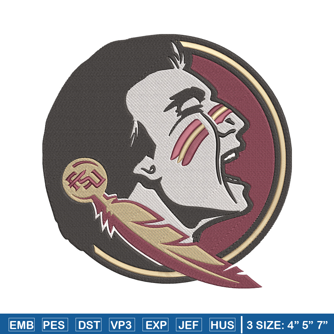 Florida State logo embroidery design, NCAA embroidery, Sport | Inspire ...