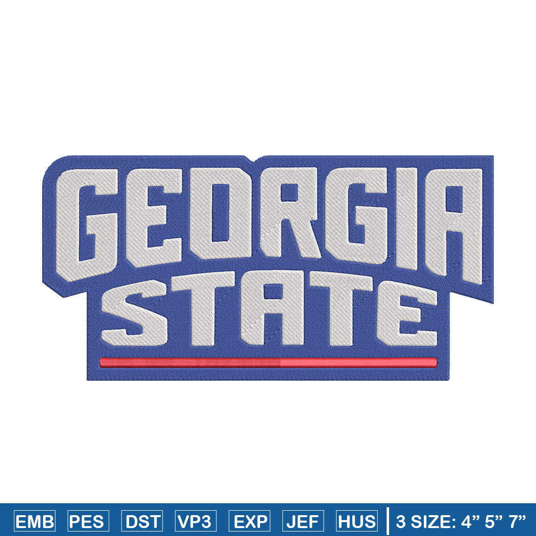 Georgia State logo embroidery design, Sport embroidery, logo | Inspire ...