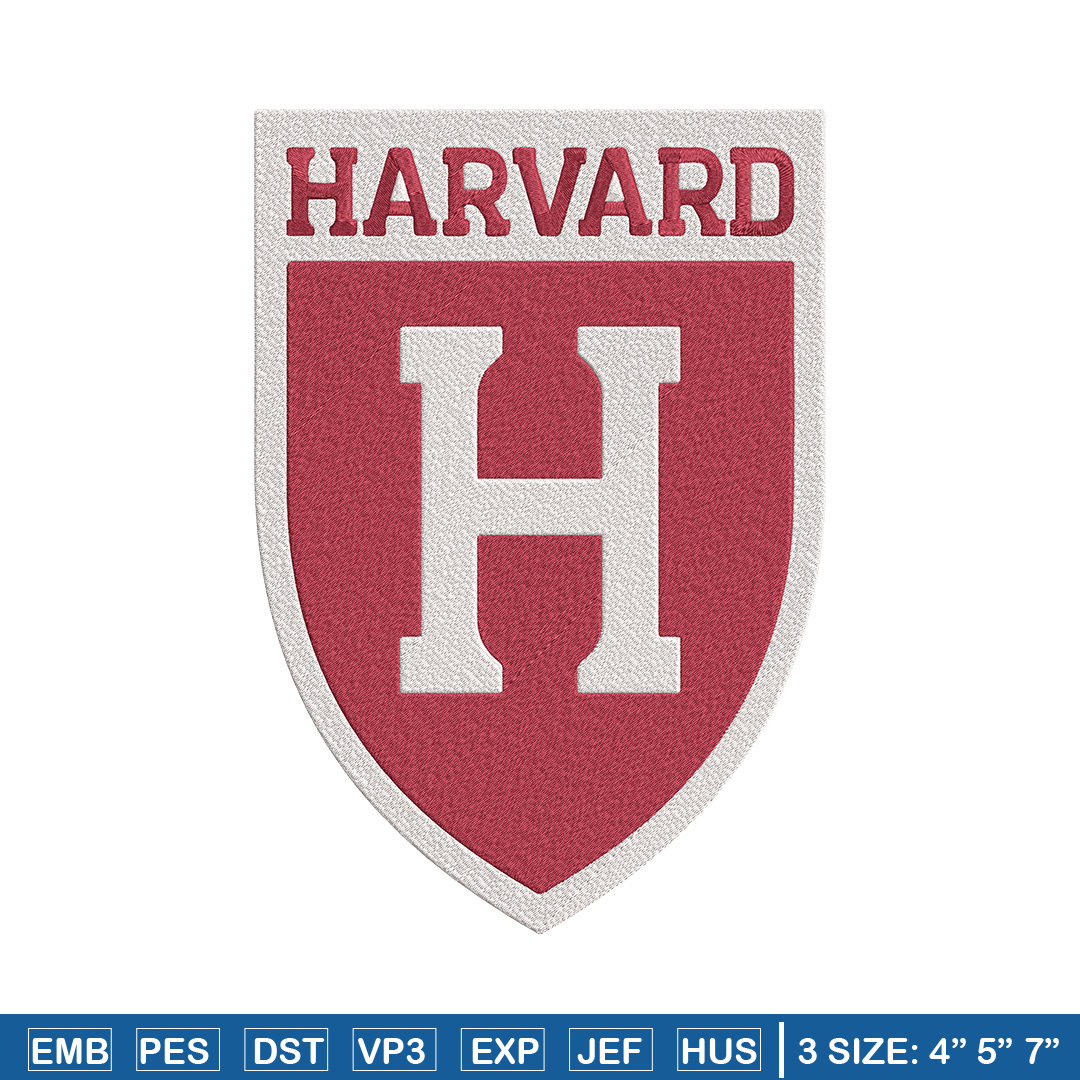 Harvard University logo embroidery design, NCAA embroidery, | Inspire ...