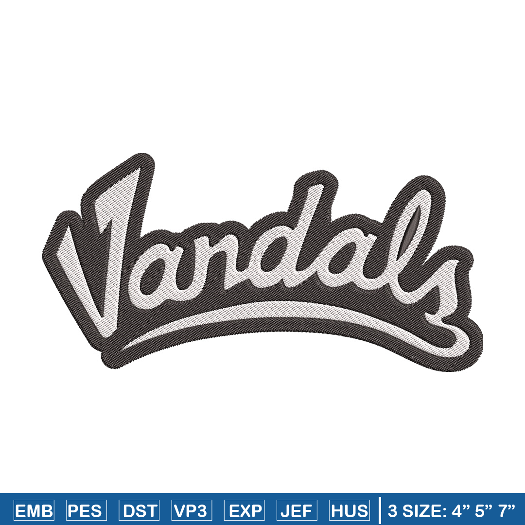 Idaho Vandals Wordmark logo embroidery design, NCAA embroide | Inspire ...
