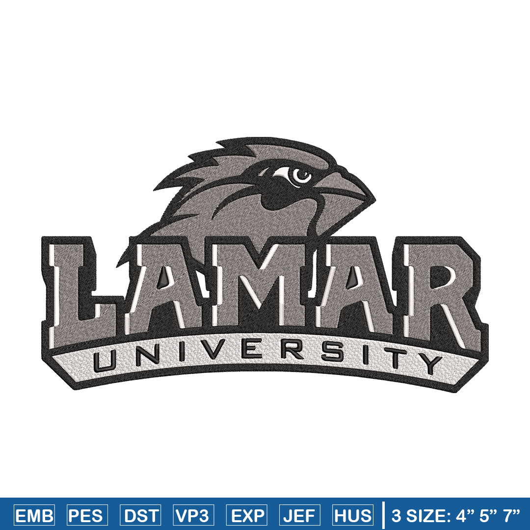Lamar University Logo embroidery design, NCAA embroidery,Spo | Inspire ...
