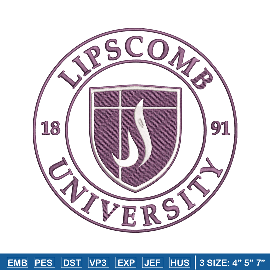 Lipscomb University logo embroidery design, NCAA embroidery, | Inspire ...