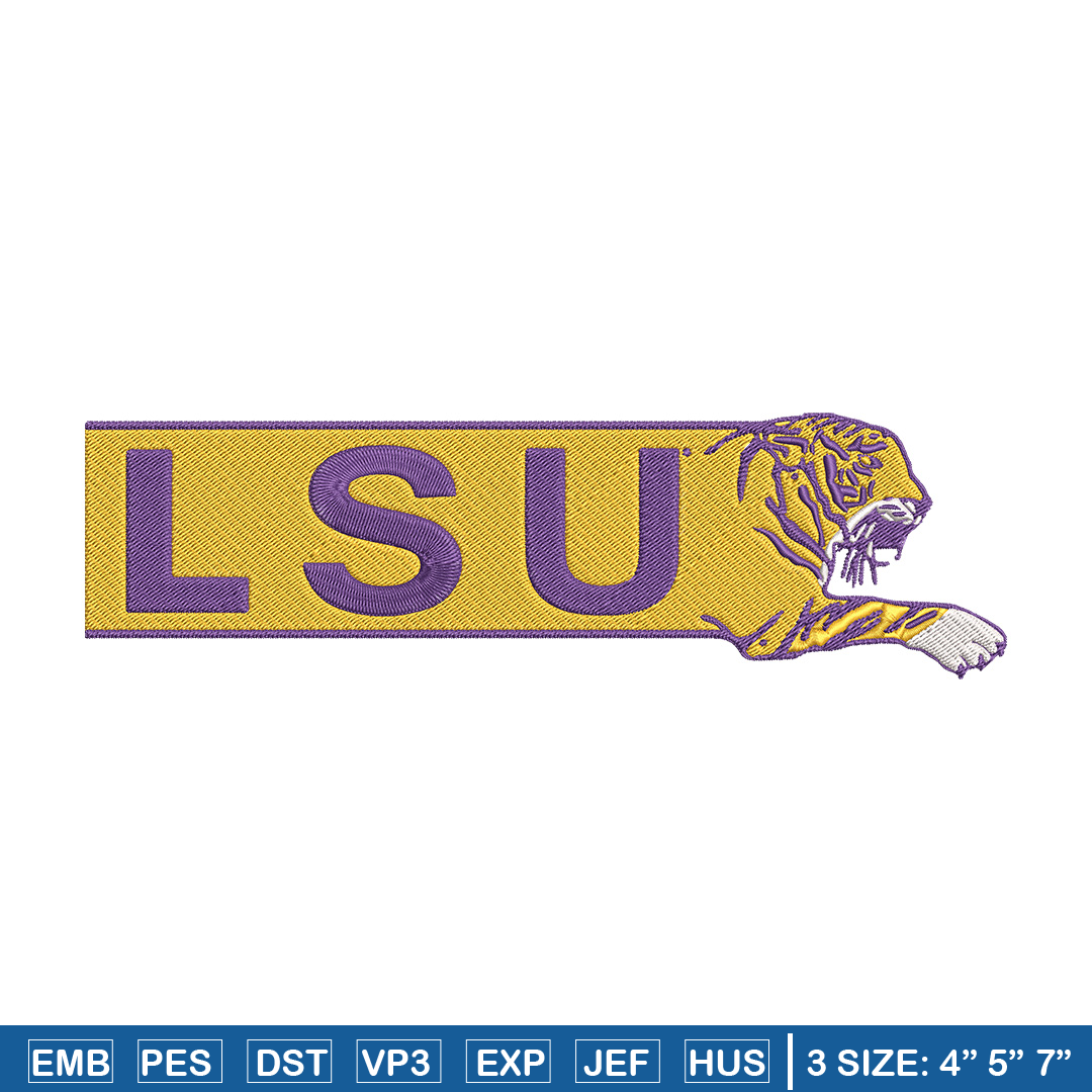 Louisiana State logo embroidery design,NCAA embroidery,Sport | Inspire ...