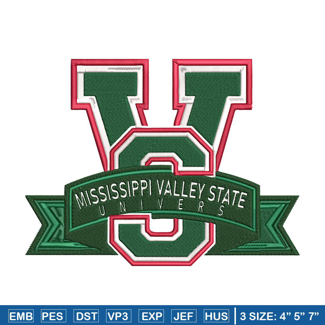 Mississippi Valley State logo embroidery design,NCAA embroid | Inspire ...