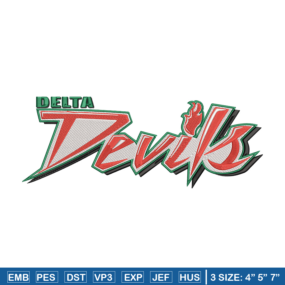 MVSU Delta Devils logo embroidery design, NCAA embroidery,Sp | Inspire ...