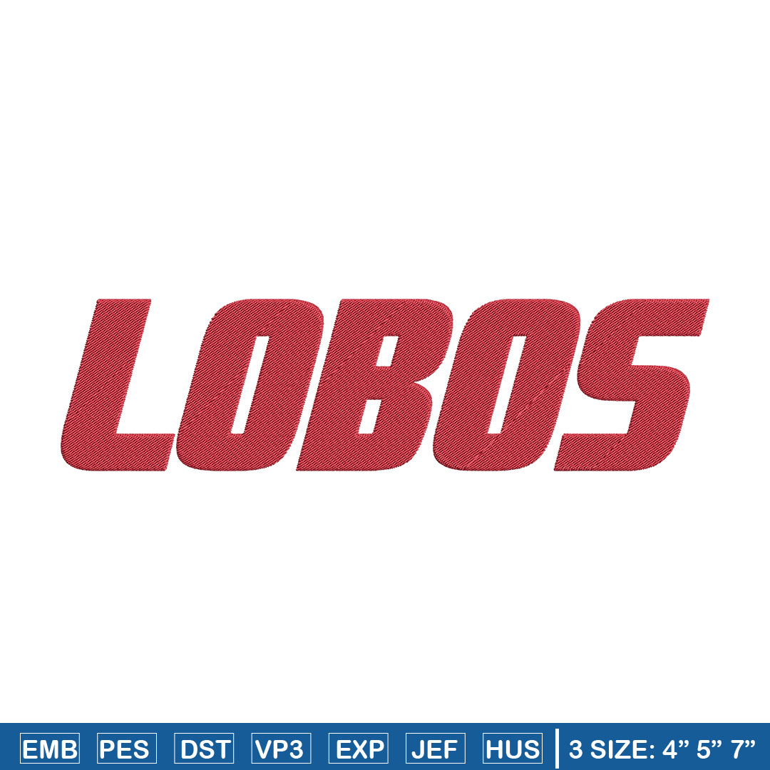 New Mexico Lobos logo embroidery design, Sport embroidery, l | Inspire ...