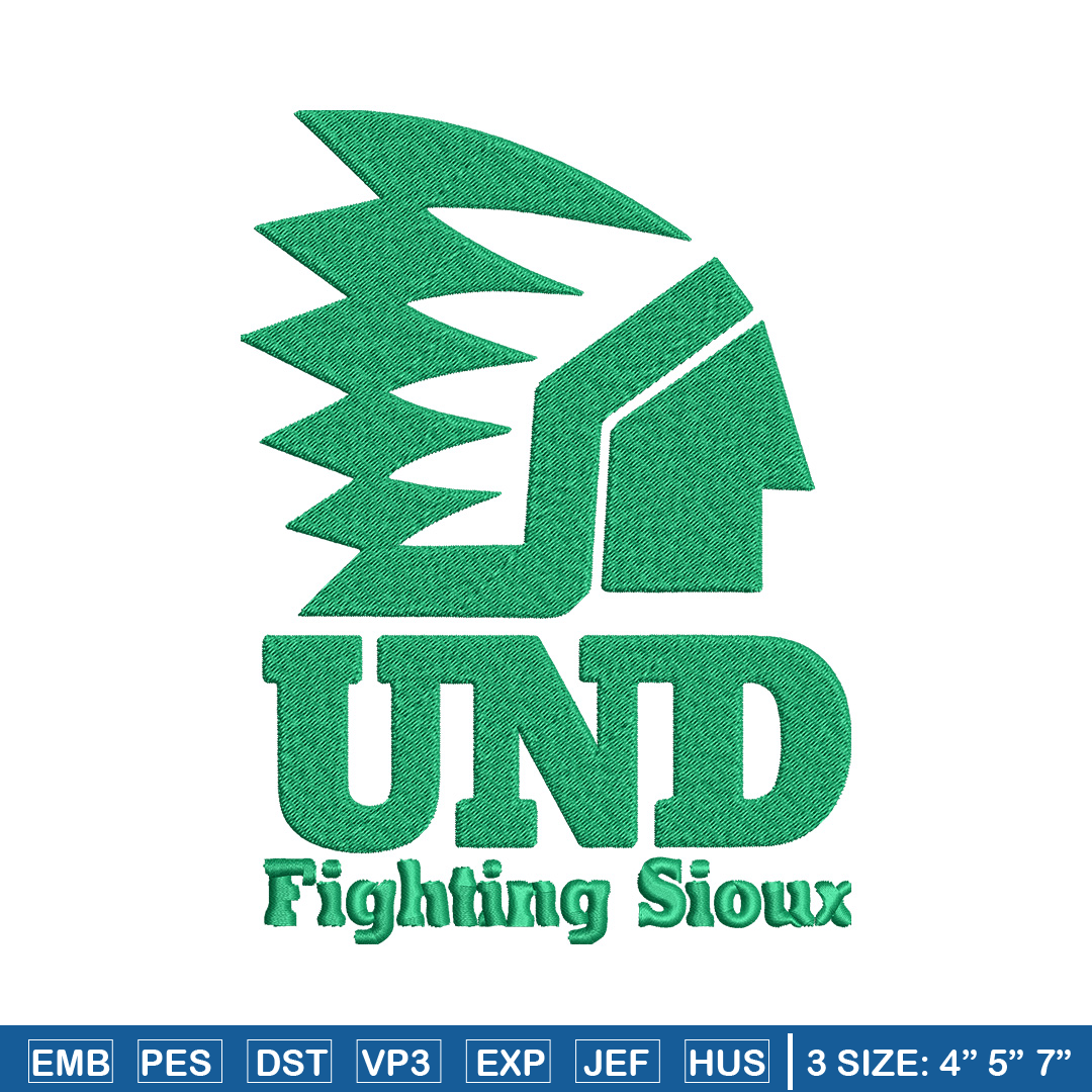 North Dakota logo embroidery design,NCAA embroidery, Embroid | Inspire ...