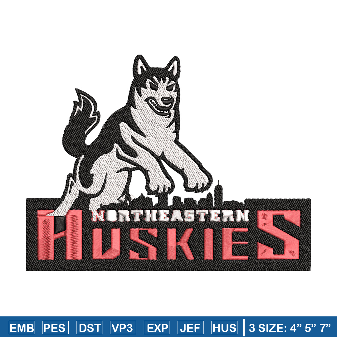 Northeastern Logo embroidery design, Logo embroidery, Sport | Inspire ...