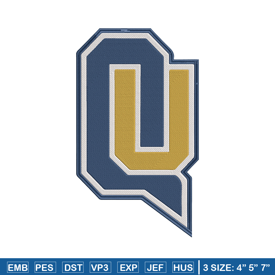 Quinnipiac University logo embroidery design, NCAA embroider | Inspire ...
