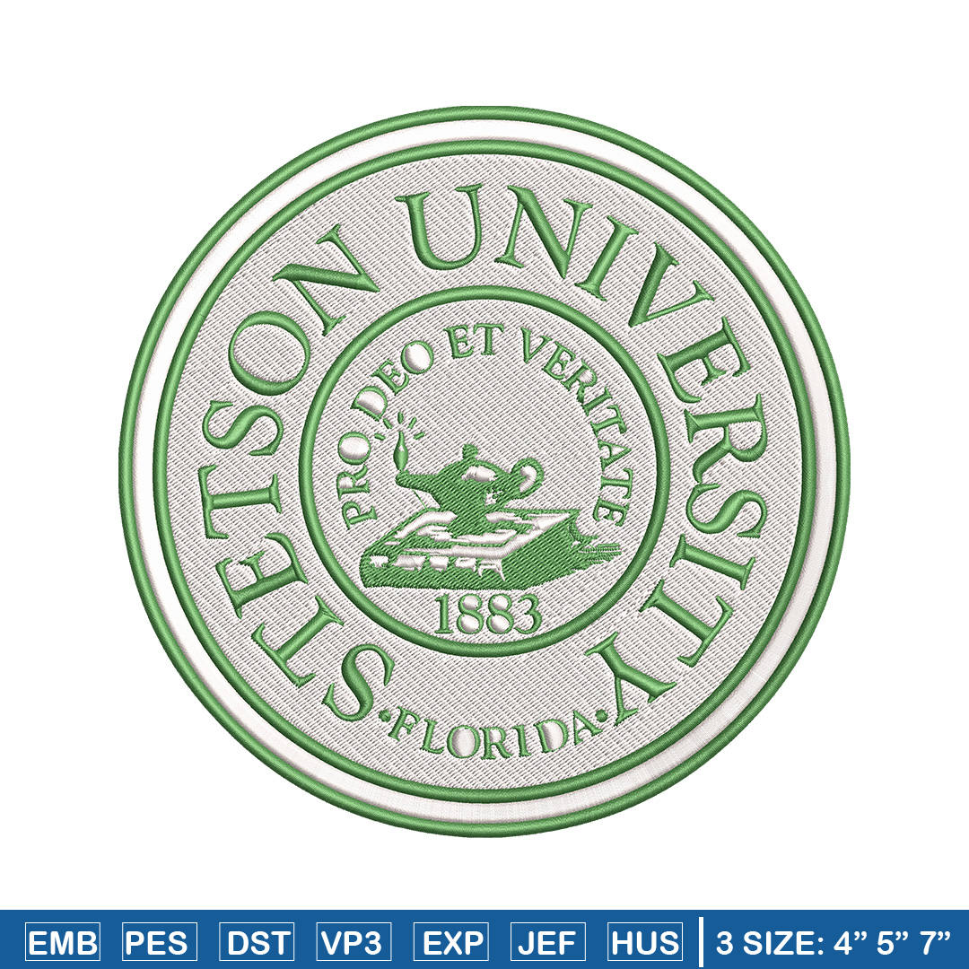 Stetson University logo embroidery design, NCAA embroidery, | Inspire ...