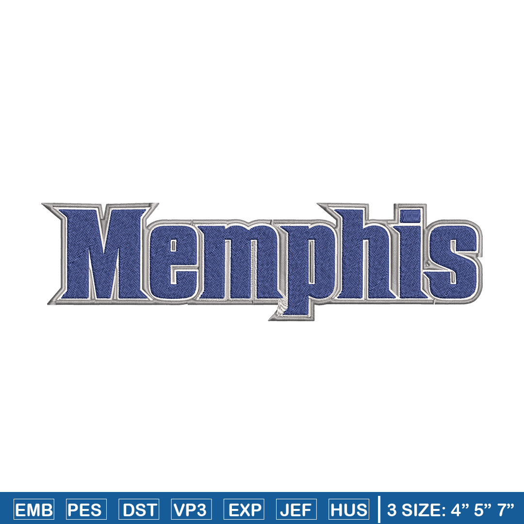 University of Memphis logo embroidery design, NCAA embroider | Inspire ...