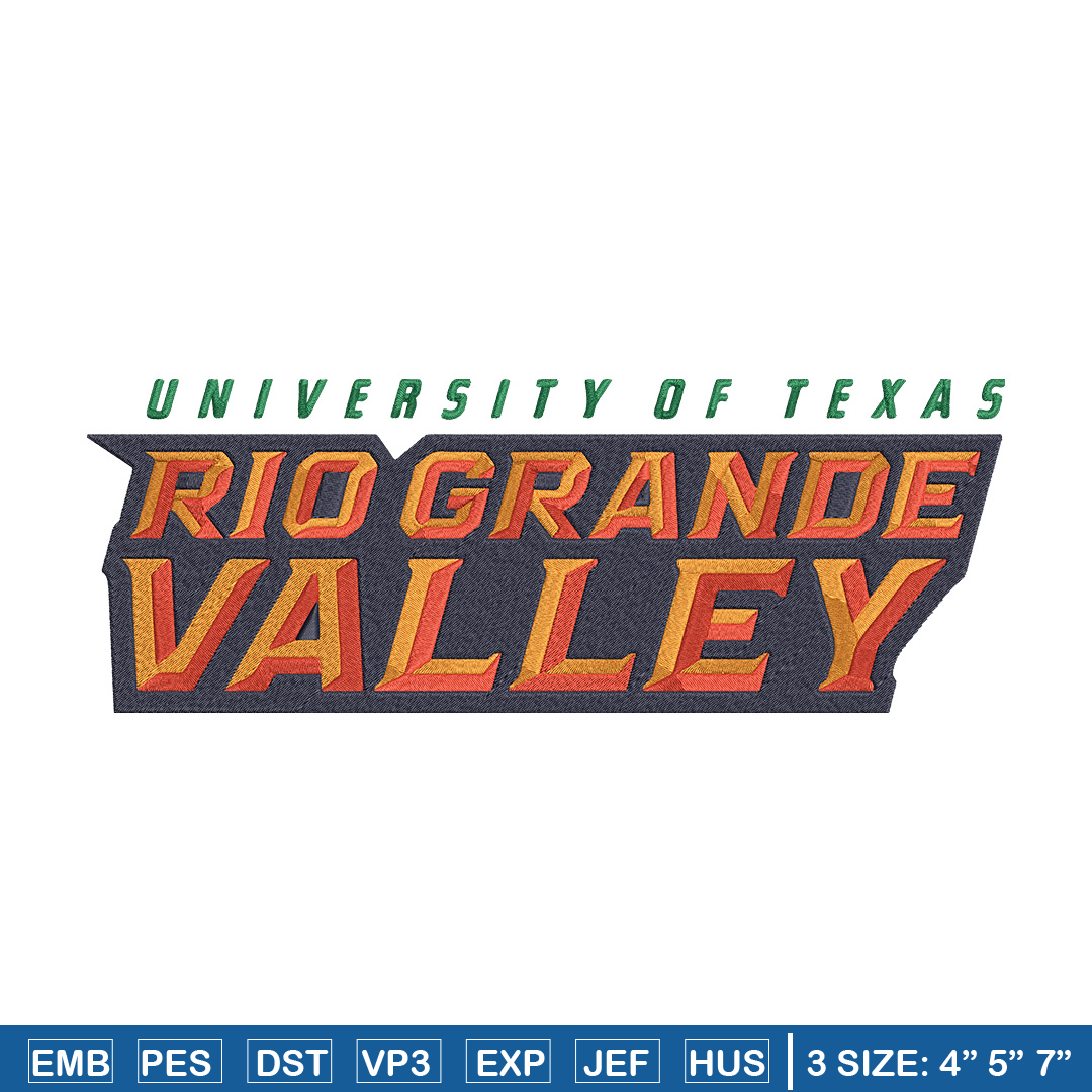 UTRGV Vaqueros Logo embroidery design, NCAA embroidery,Sport | Inspire ...