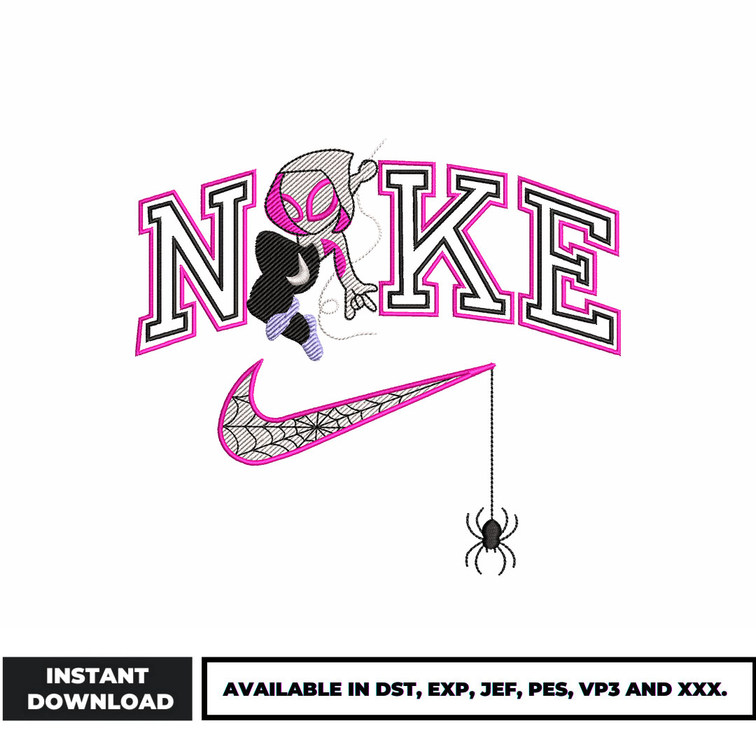 Nike spider gwen embroidery design, Spiderman embroidery, lo | Inspire ...