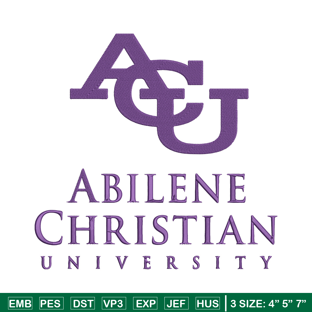 Abilene Christian logo embroidery design, NCAA embroidery, S | Inspire ...