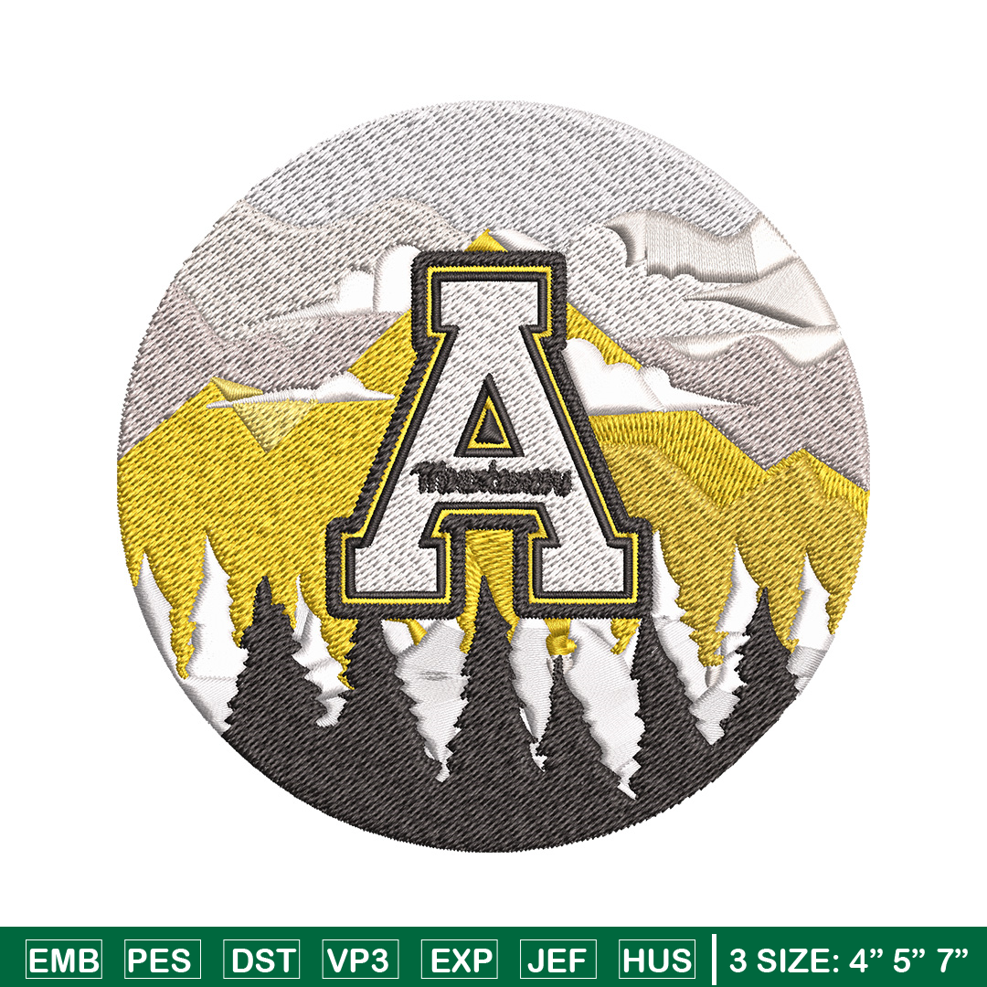 Appalachian State logo embroidery design, NCAA embroidery, E | Inspire ...