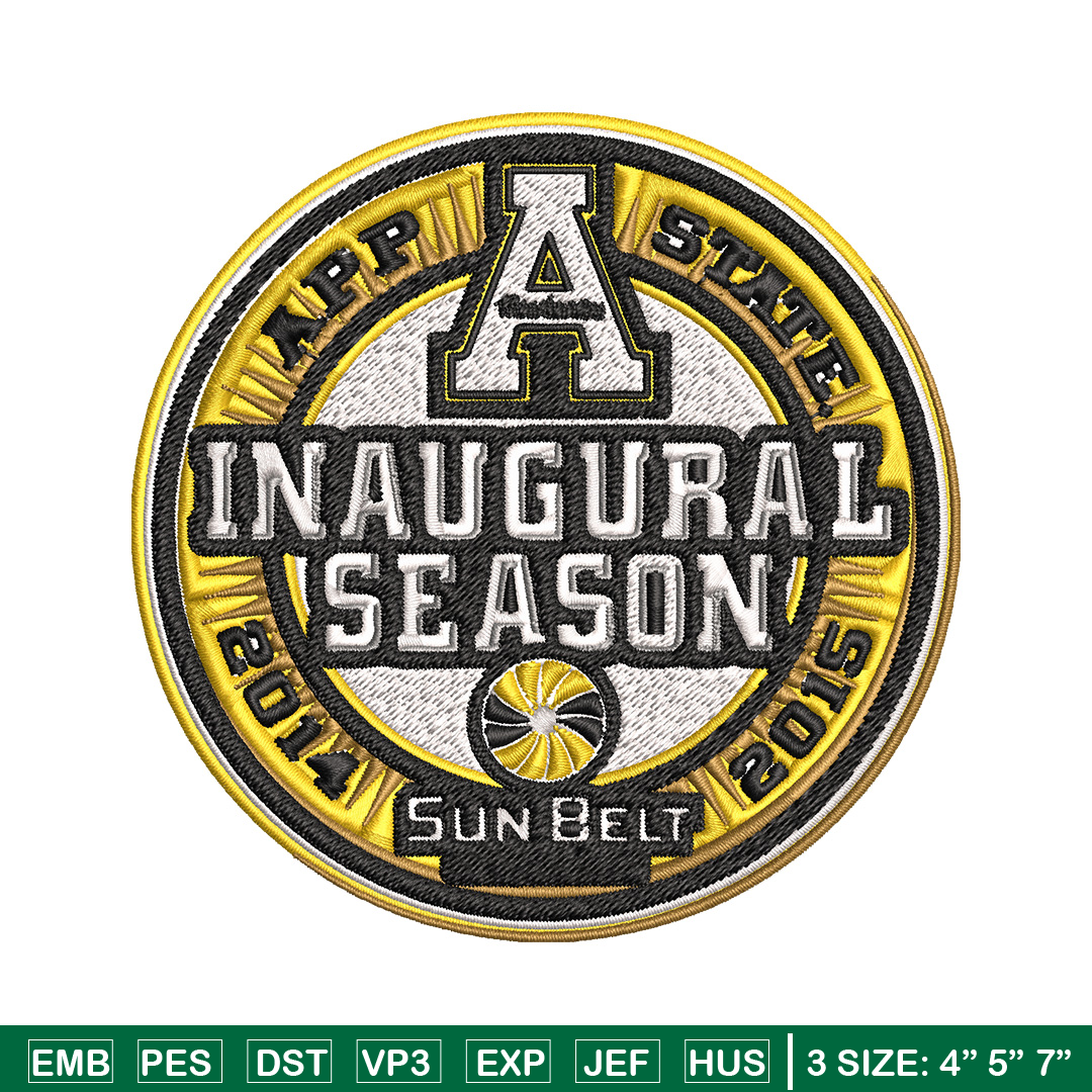 Appalachian State logo embroidery design, NCAA embroidery, E | Inspire ...