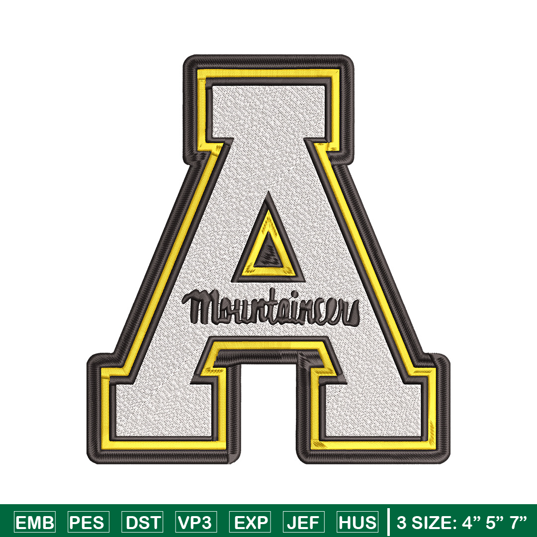 Appalachian State logo embroidery design, NCAA embroidery, S | Inspire ...