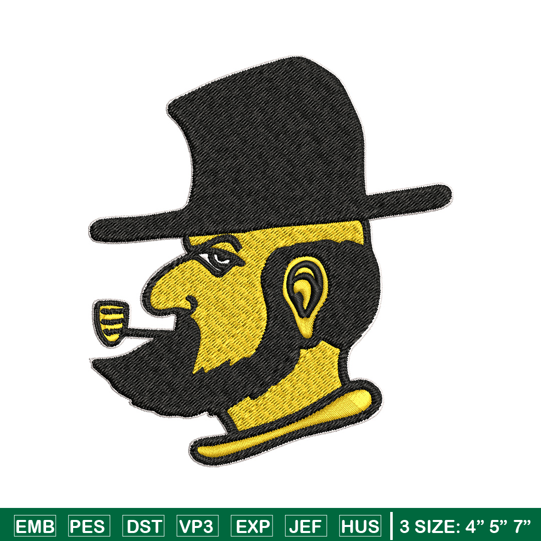 Appalachian State logo embroidery design, Sport embroidery, | Inspire ...