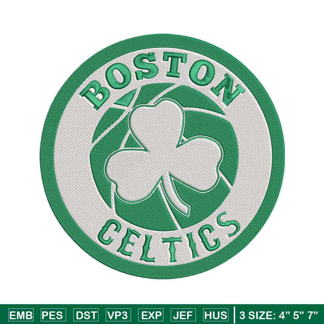 Boston Celtics logo embroidery design,NBA embroidery, Sport | Inspire ...