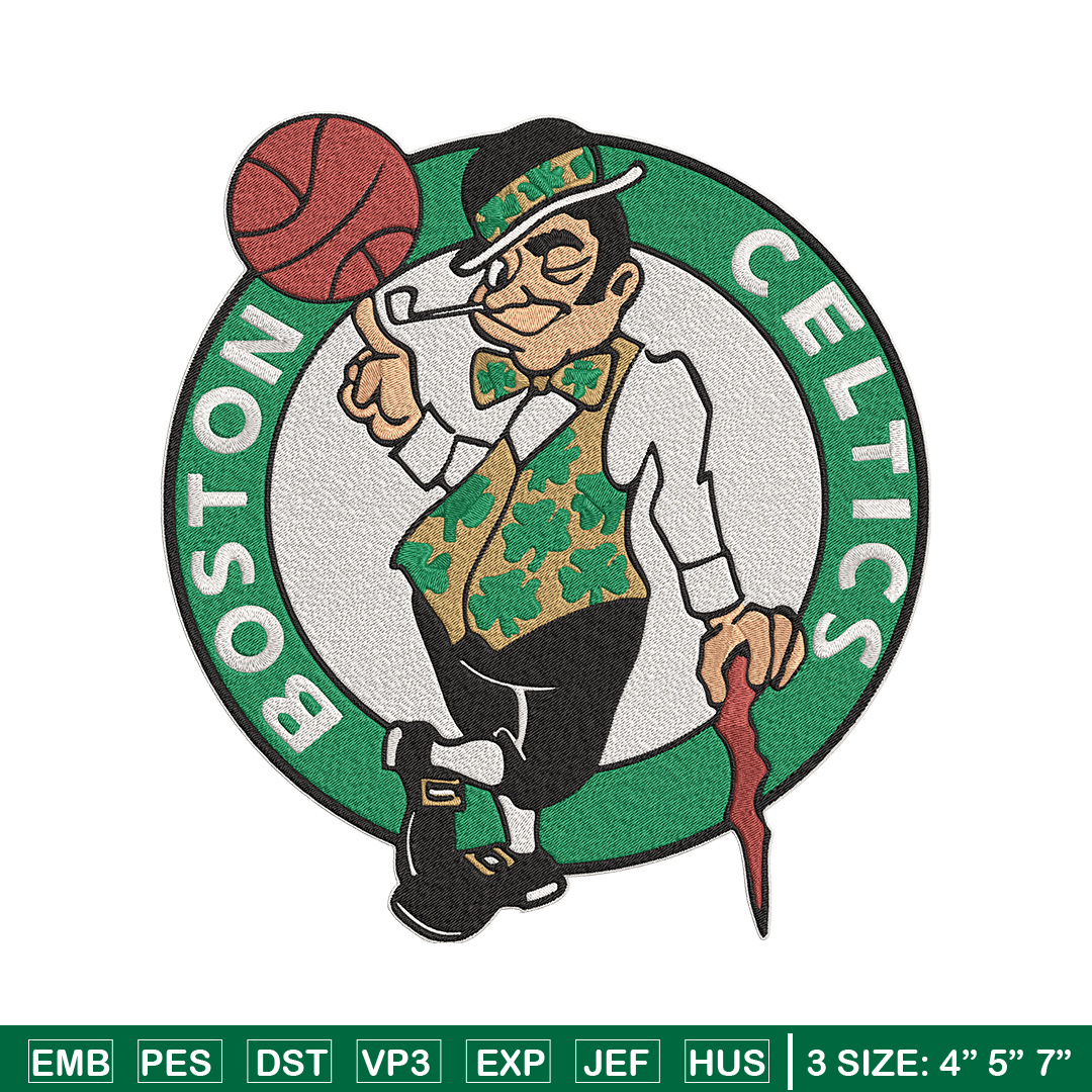 Boston Celtics mascot embroidery design, NBA embroidery, Spo | Inspire ...