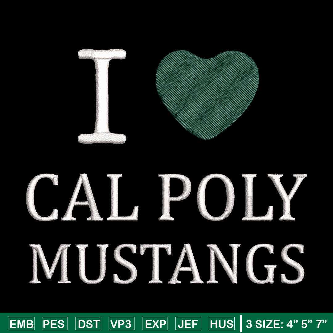 Cal Poly Mustangs Logo embroidery design, NCAA embroidery, S | Inspire ...
