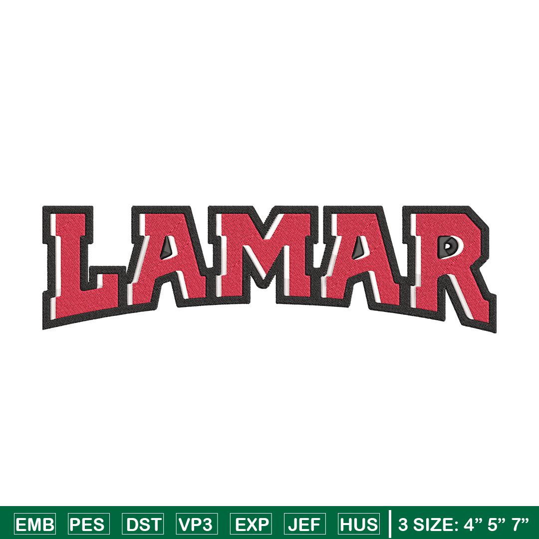 Lamar University logo embroidery design, NCAA embroidery, Em | Inspire ...