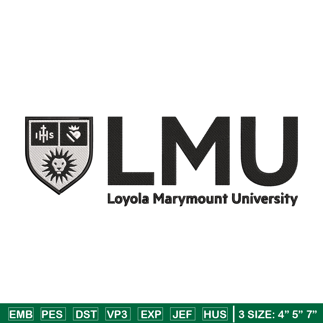 Loyola Marymount logo embroidery design, NCAA embroidery, Sp | Inspire ...