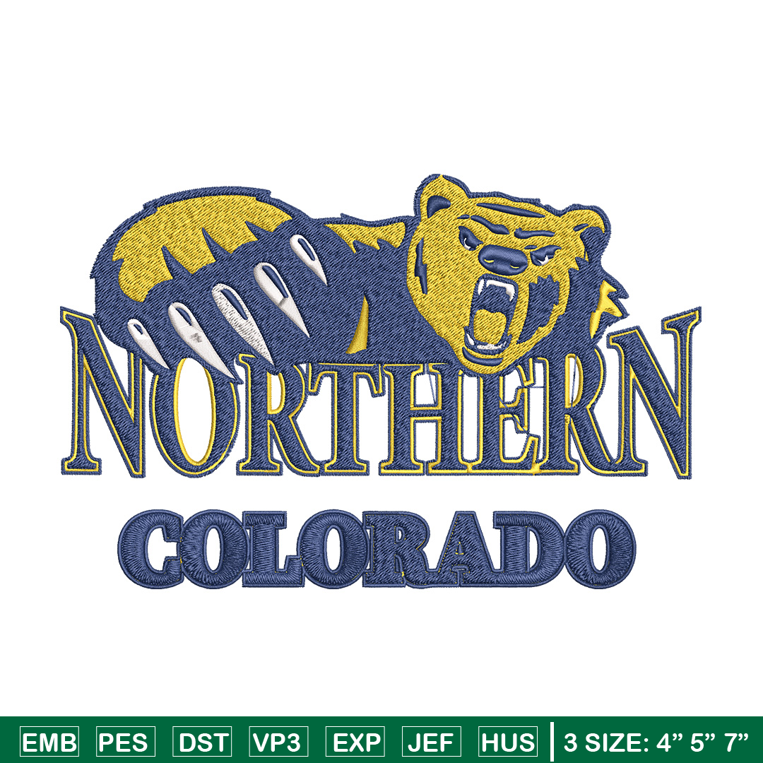 Northern Colorado logo embroidery design, College embroidery | Inspire ...