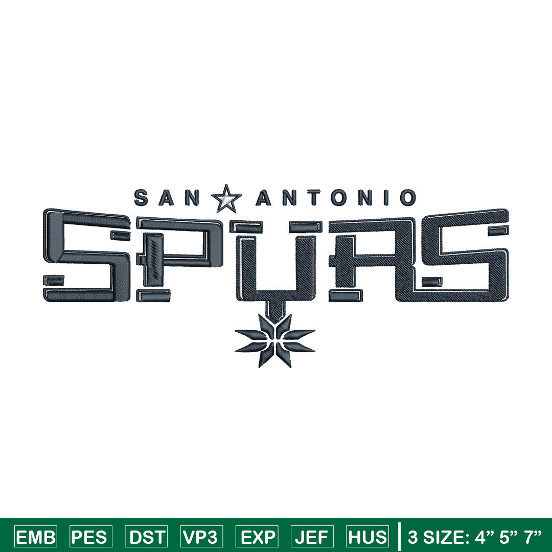 San Antonio Spurs logo embroidery design,NBA embroidery, Emb | Inspire ...